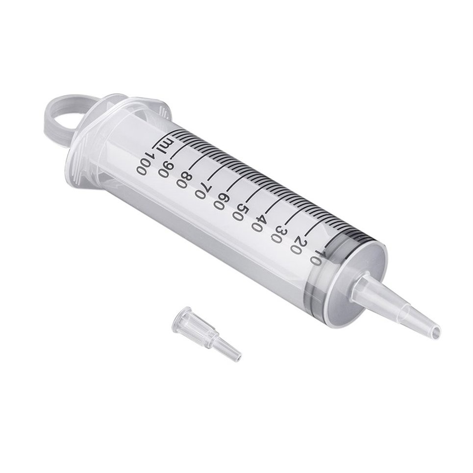 100ML Plastic Hydroponics Nutrient Sterile Disposable Measuring Syringe ...