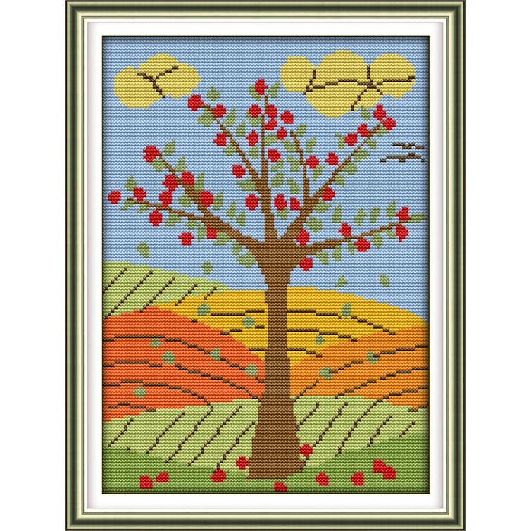 Joy Sunday Stamped Cross Stitch Ktis DMC Threads Chinese DIY Needlework ...