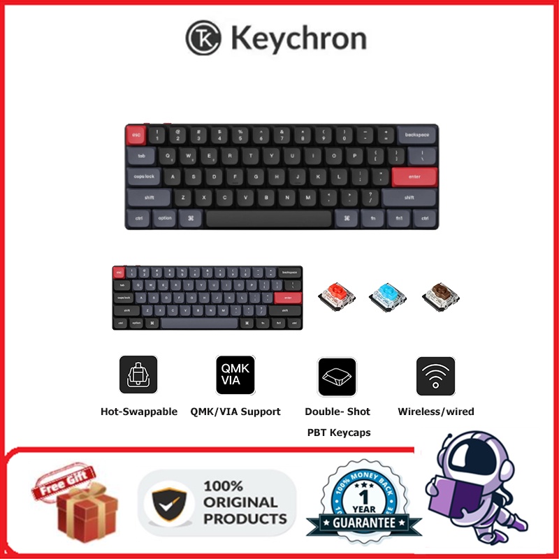 Keychron K9 Pro QMK/VIA Wireless Custom Mechanical Keyboard | Shopee ...