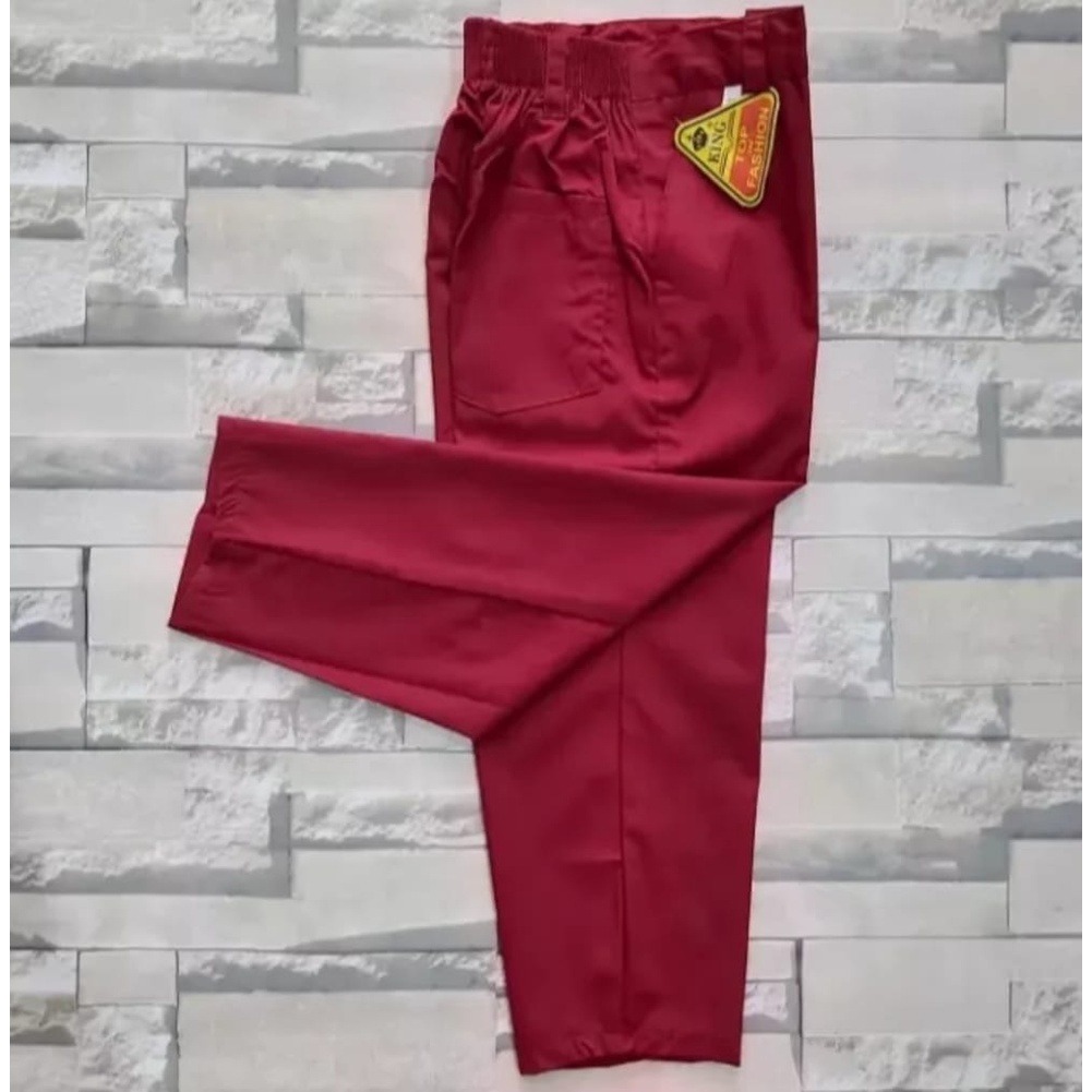 MERAH Elementary School Trousers Red Color Boys Red Pants 1st To 6th ...