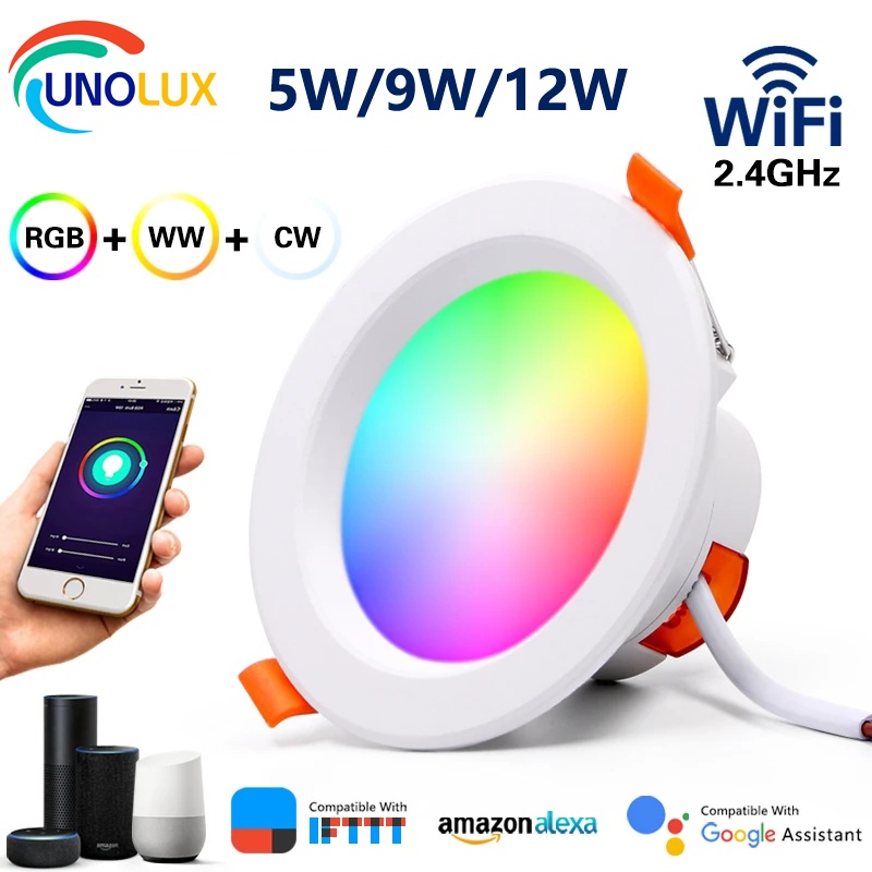 【UNOLUX】Smart LED Downlight Wifi Tuya Smart Life Dimming Bluetooth Lamp ...
