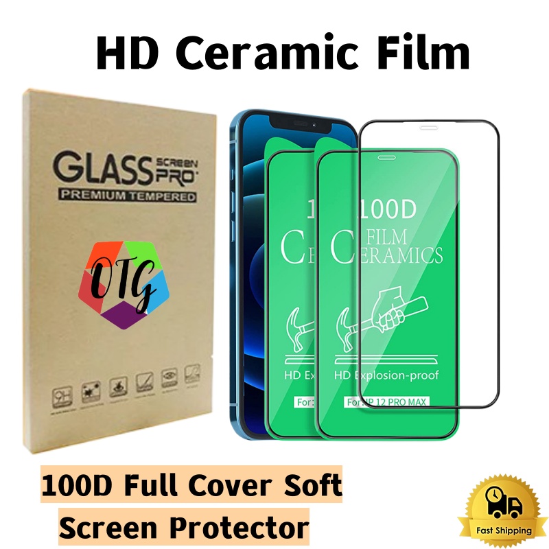 100D Ceramic Film For iPhone 11 16 12 13 14 15 Pro Max 6 7 8 Plus XS XR ...