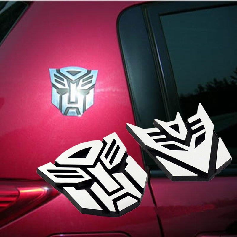 [COD] 3D Car Sticker Metal Transformers For Car Auto logo Window Tail ...