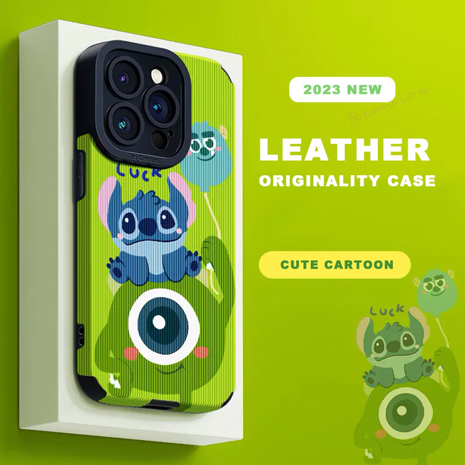 Cartoon Stitch Leather Phone Case for iPhone 11 12 13 14 Pro Max 7 8 ...