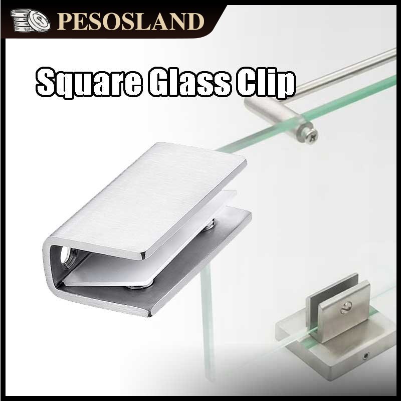 Stainless Steel Glass Clamp / Shower Glass Partition Clip / Frameless ...