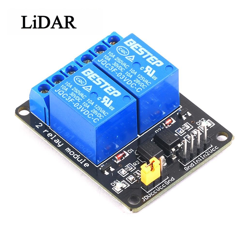 2 Channel Relay Module 3.3V 3V 5V 12V 24V with Optocoupler Relay Output 2 Way Relay Module for ...