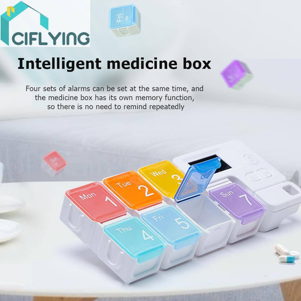 Electronic Medicine Drug Storage Alarm Box Timing Reminder Week Smart ...