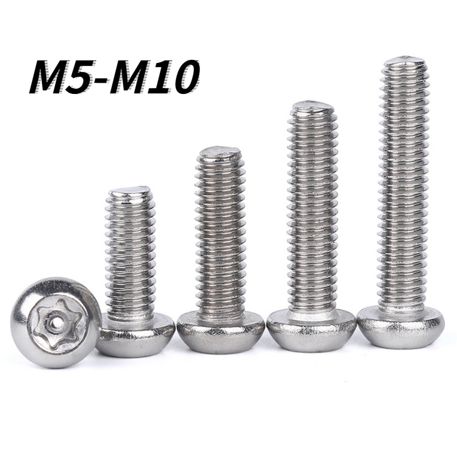 [XJK] 304 Round Head Torx Anti-Theft Screw With Needle Stainless Steel Extended Bolt M6-M10 ...