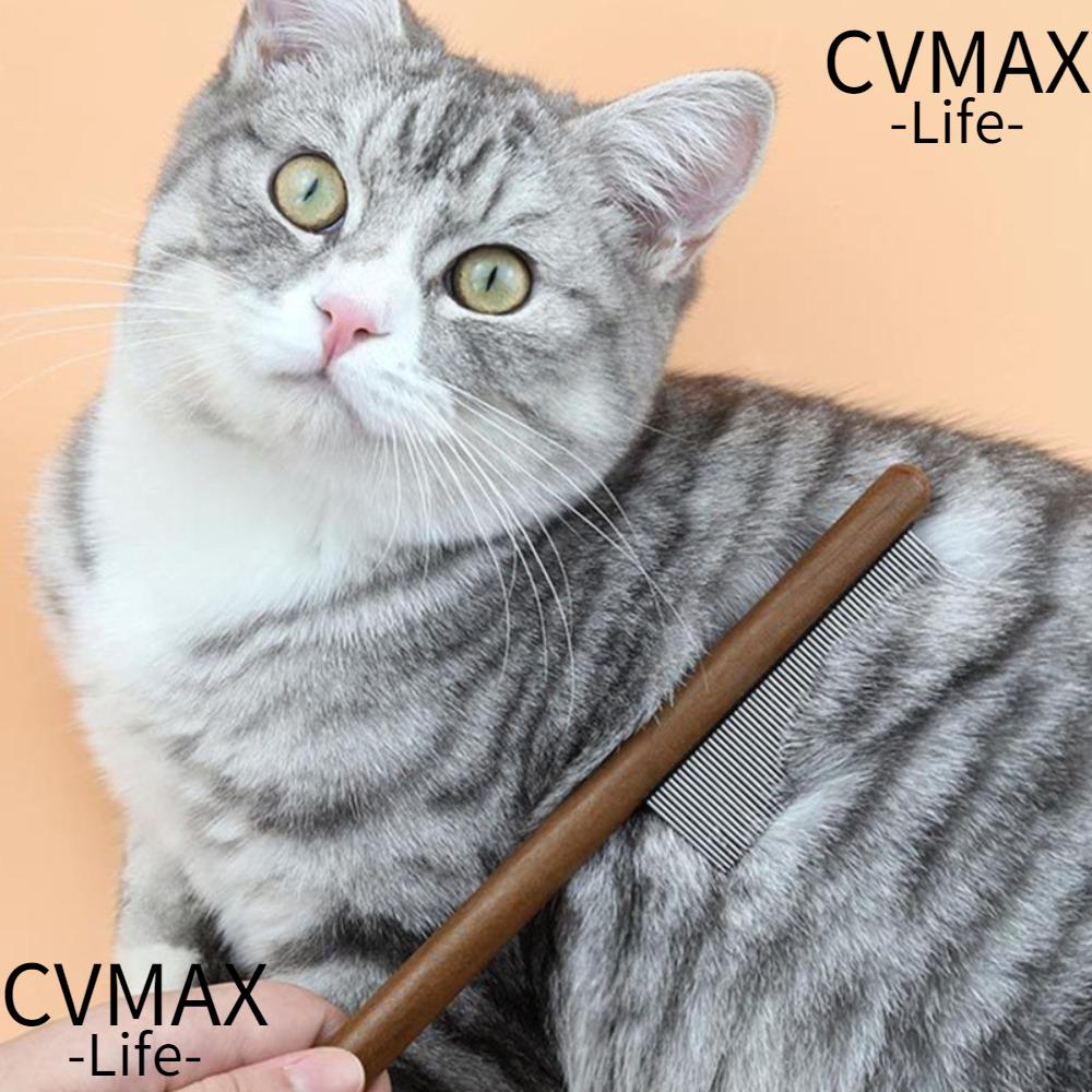 CMAX Pet Comb For Long and Short Haired Cats With Rounded Ends Wooden ...