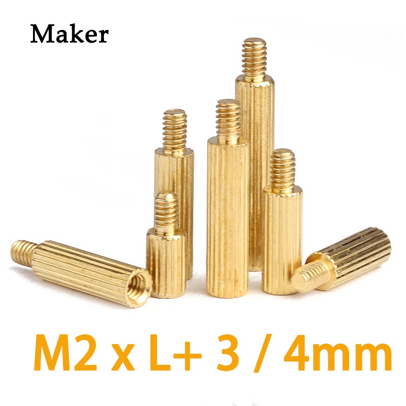 10pcs M2 Brass Round Knurl Male Female Standoff Stud Board Threaded ...