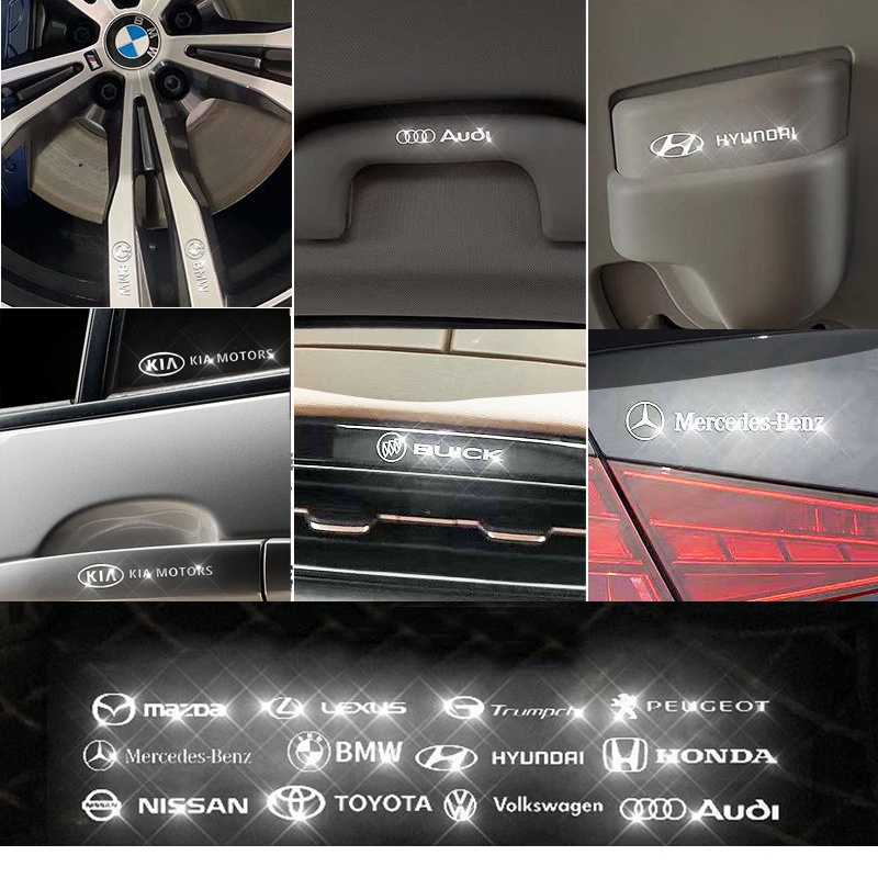 Creative car logo decorative stickers, metal car stickers, wipers ...