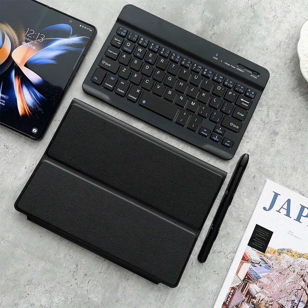 PU Leather Wireless Keyboard Fold Case for Samsung Z Fold Special SE ...
