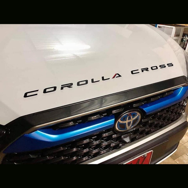 Bright Black Toyota Toyota COROLLA CROSS Dedicated Hood Sticker ...