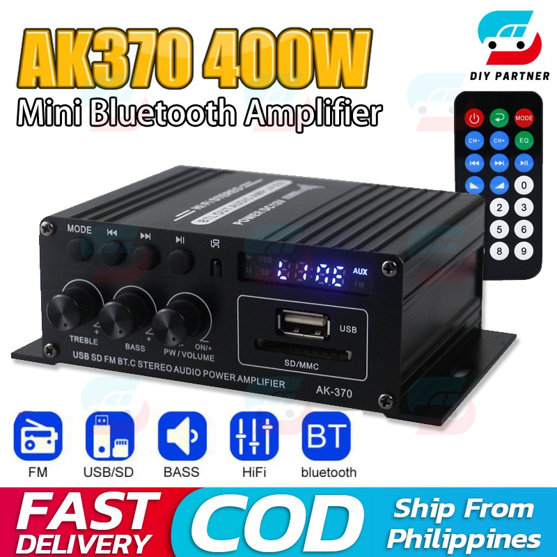 400w Mini Audio Amplifier Home Amplifier Bluetooth Auto Stereo Audio ...