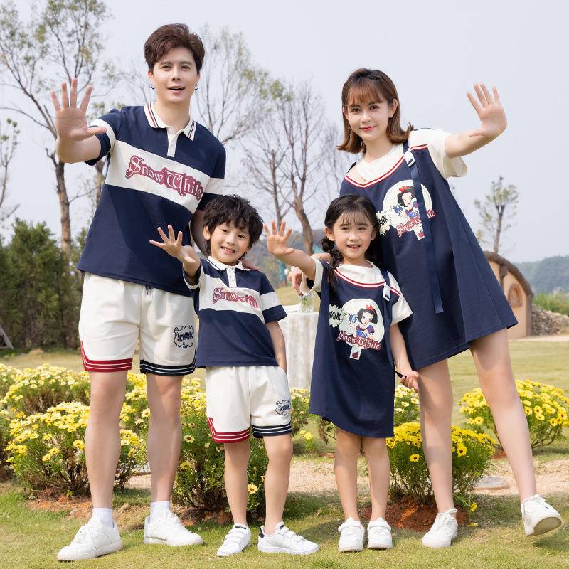 Family matching outfit set Parent-Child Wear Mom and Daughter Dress Dad ...