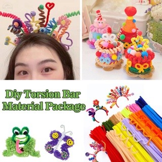 100PCS Fuzzy Wire Flower DIY Chenille Stem Pipe Cleaners Rods Craft Toy ...