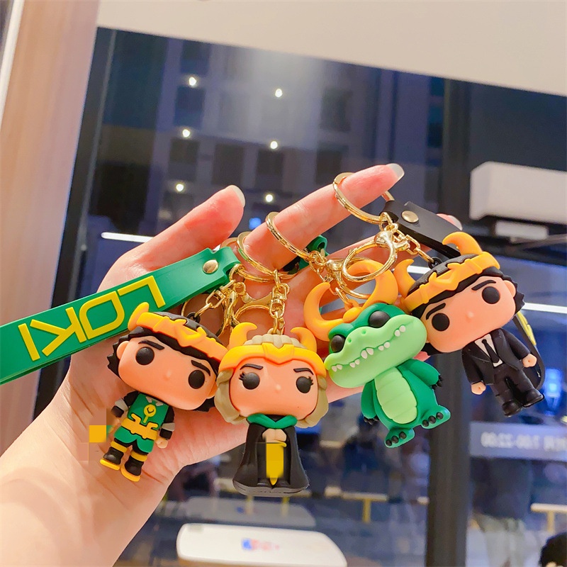 Keychain Marvel Loki Dark Loki King Cute Cartoon Soft Keychain Silicone ...
