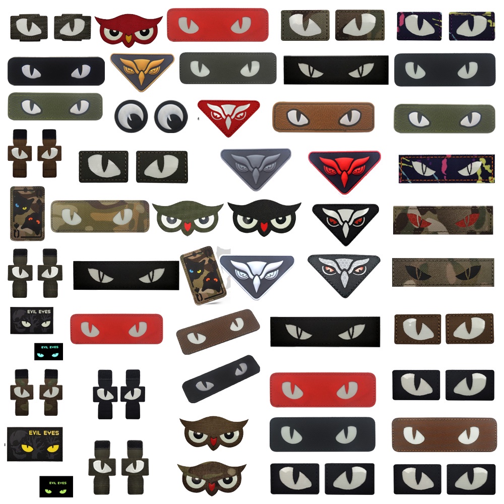 Velcro Patch Unique Animal Eye Color Matching Luminous Velcro Badge ...
