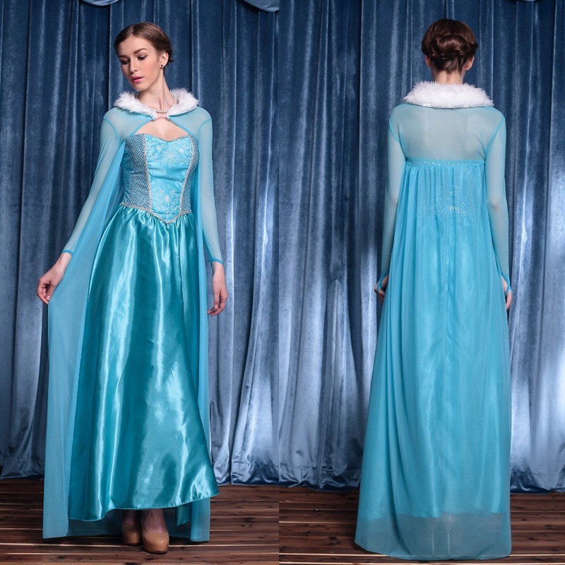 Christmas Adult Elsa Frozen Cosplay Costume Anime Alice Fantasy ...