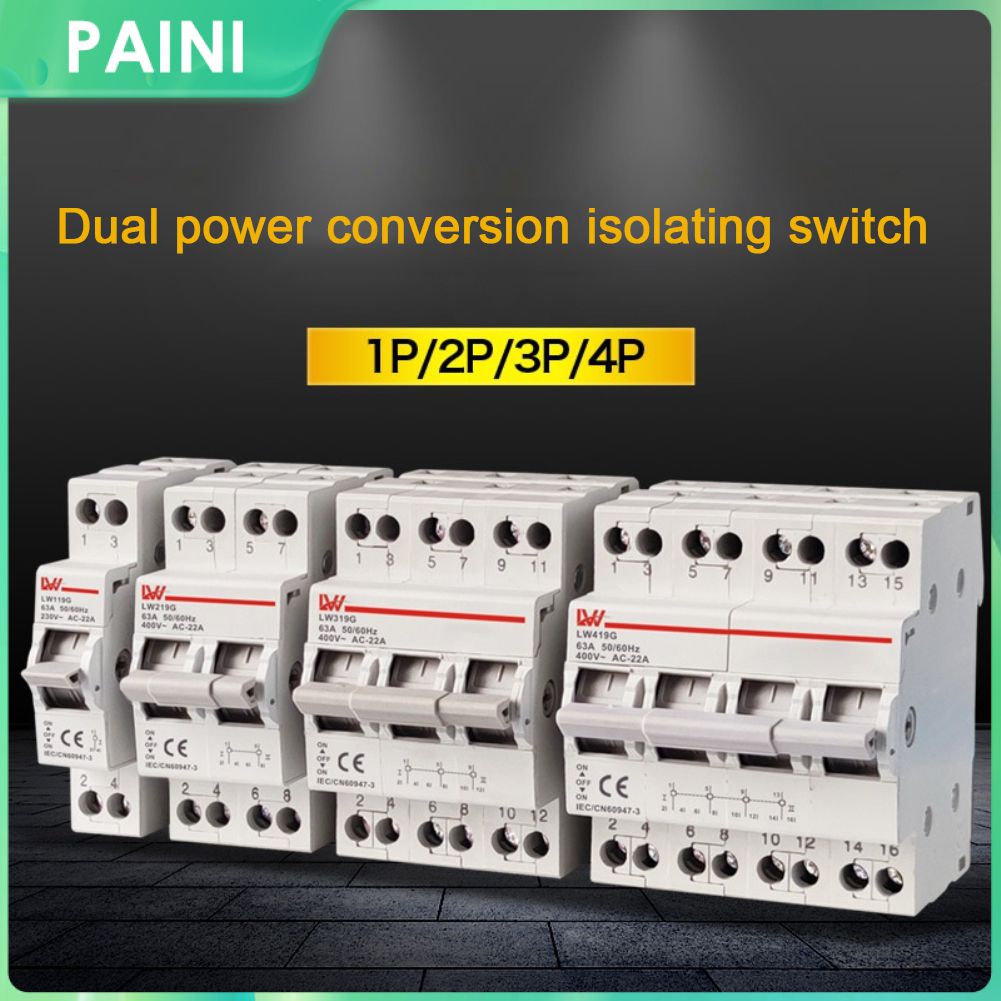 63A Dual Power Manual Transfer Isolating Switch Interlock Circuit ...