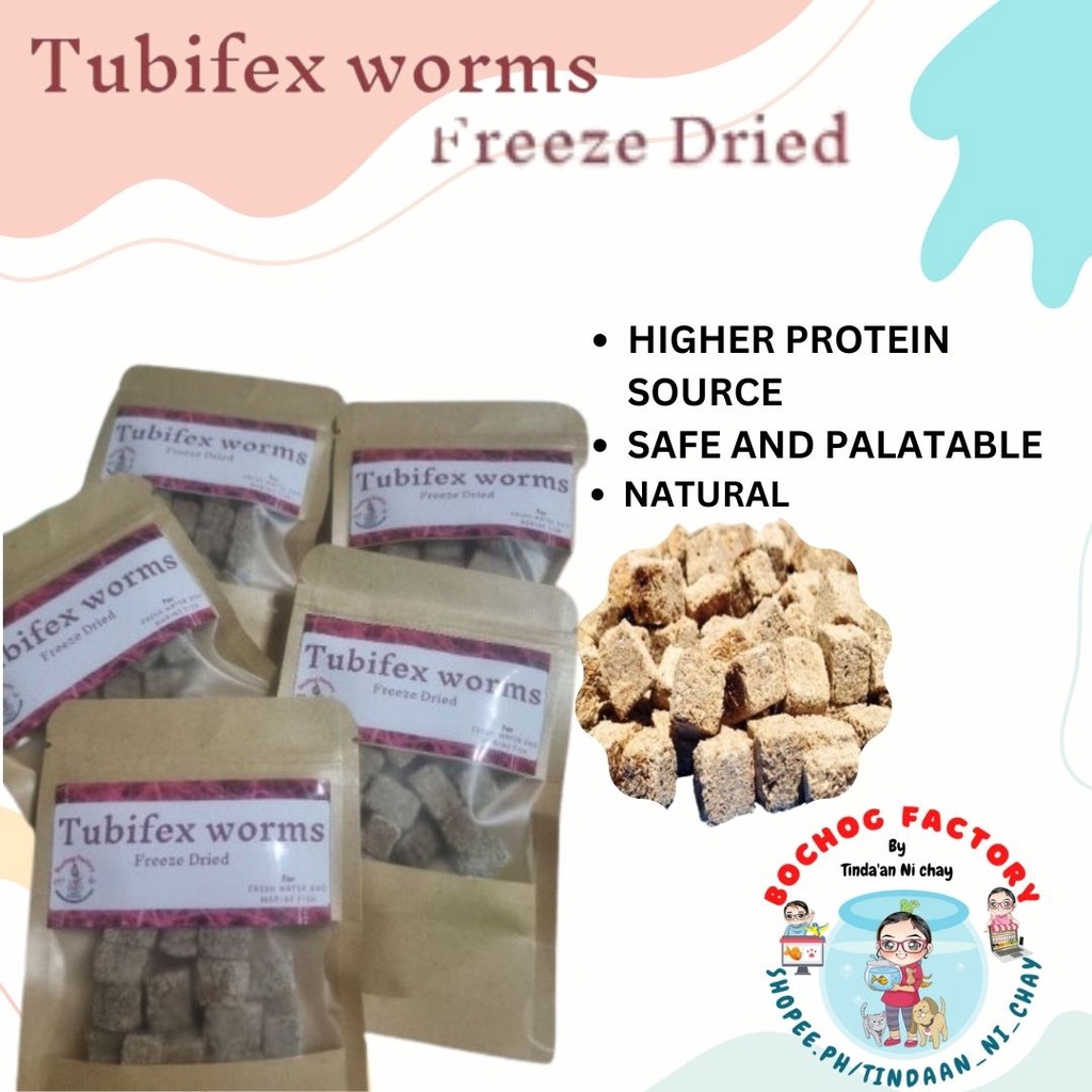 Tubifex Freeze dried 20 cubes spirulina bochog factory high protein fry ...