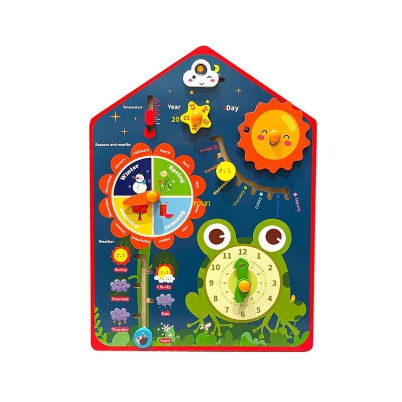 youn Montessori Toy Kids Clock Season, Months, Days of Week, Time ...