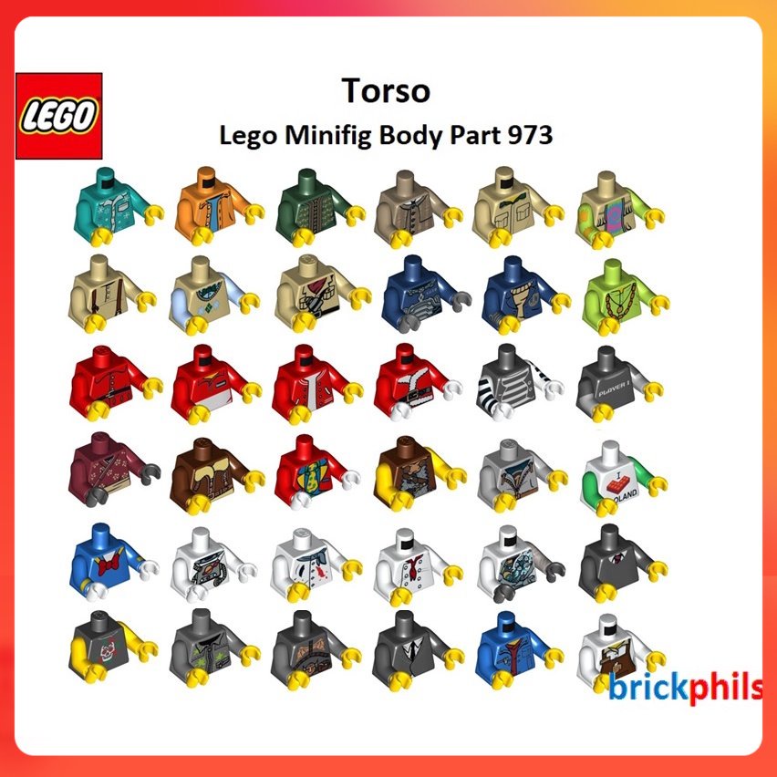 Lego Minifig Body Part 973 - Torso | Shopee Philippines