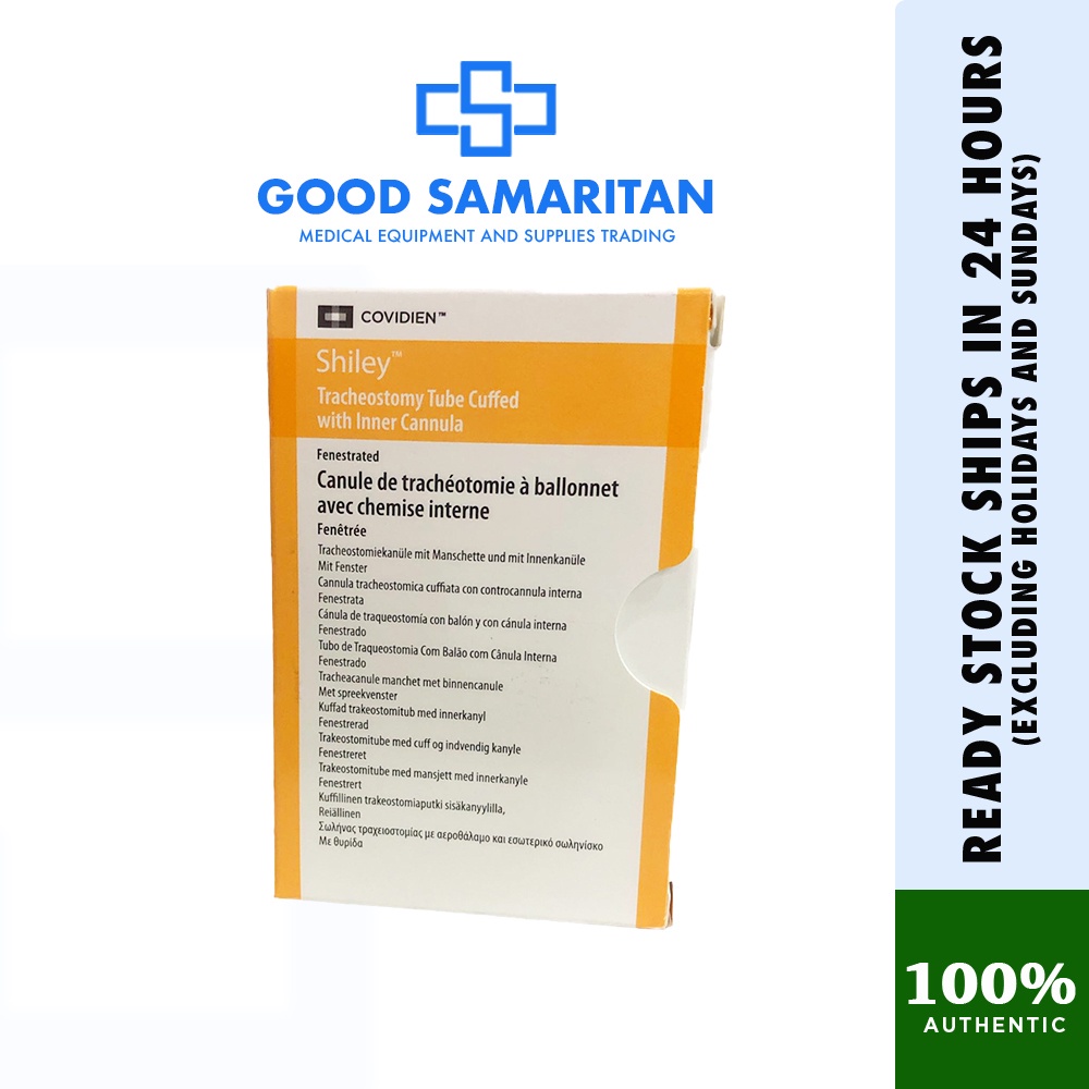 Shiley Tracheostomy Tube Cuffed with Inner Cannula FEN 6 / FEN 8 ...