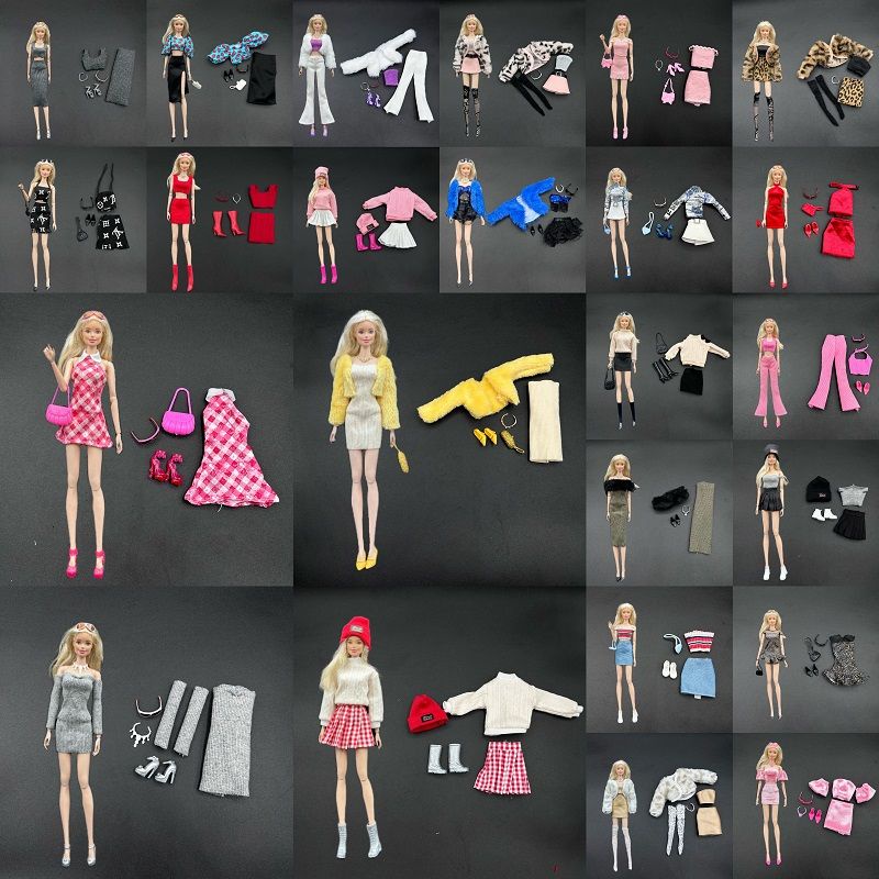 Barbie Clothes 30cm Mattel Replica Kerr Xinyi 6 Points Supermodel Fur ...