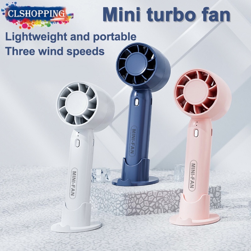 Mini Handheld Desktop Turbo Fan with Rechargeable USB, 3 Speeds with ...