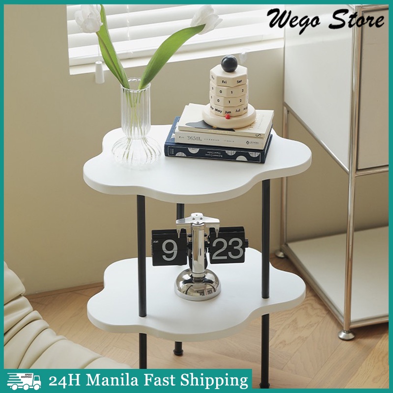 Cloud Sofa Side Table Creative Bedside Table Double Layer Corner Table ...