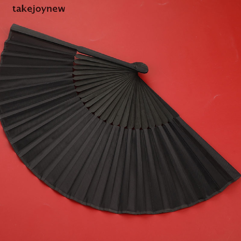 [takejoynew] Chinese Style Black Vintage Hand Fan Folding Fan Chinese ...