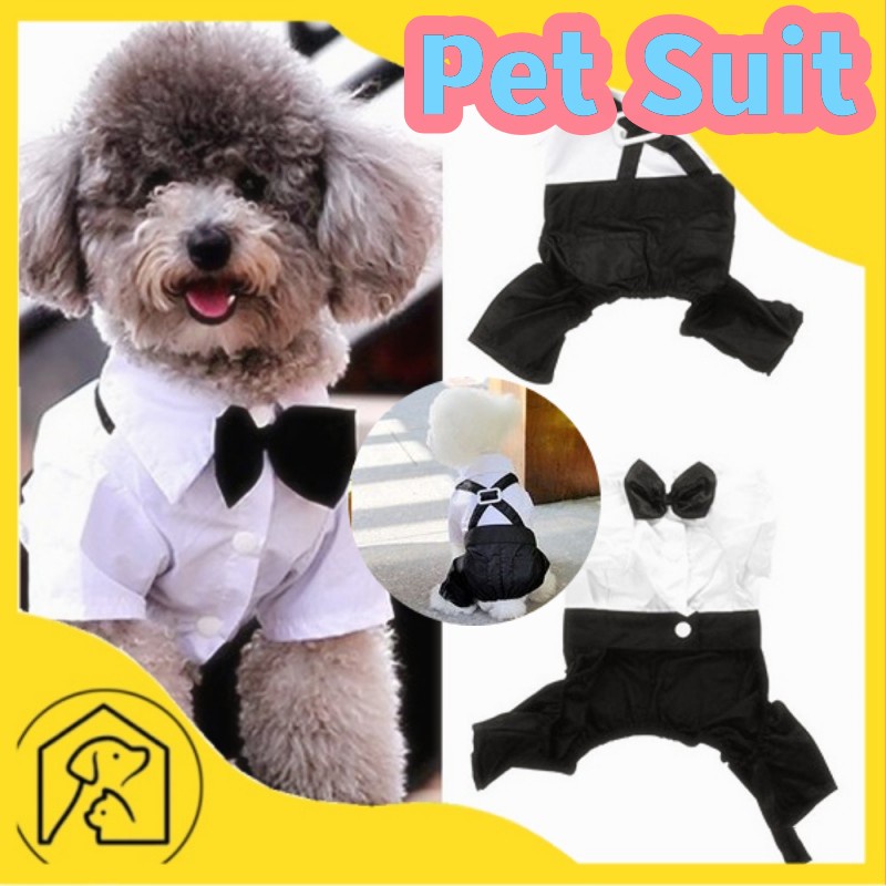 Pet Suit Bright Neck Cat Teddy Dog Clothes Wedding Dress Photo Fake Two ...