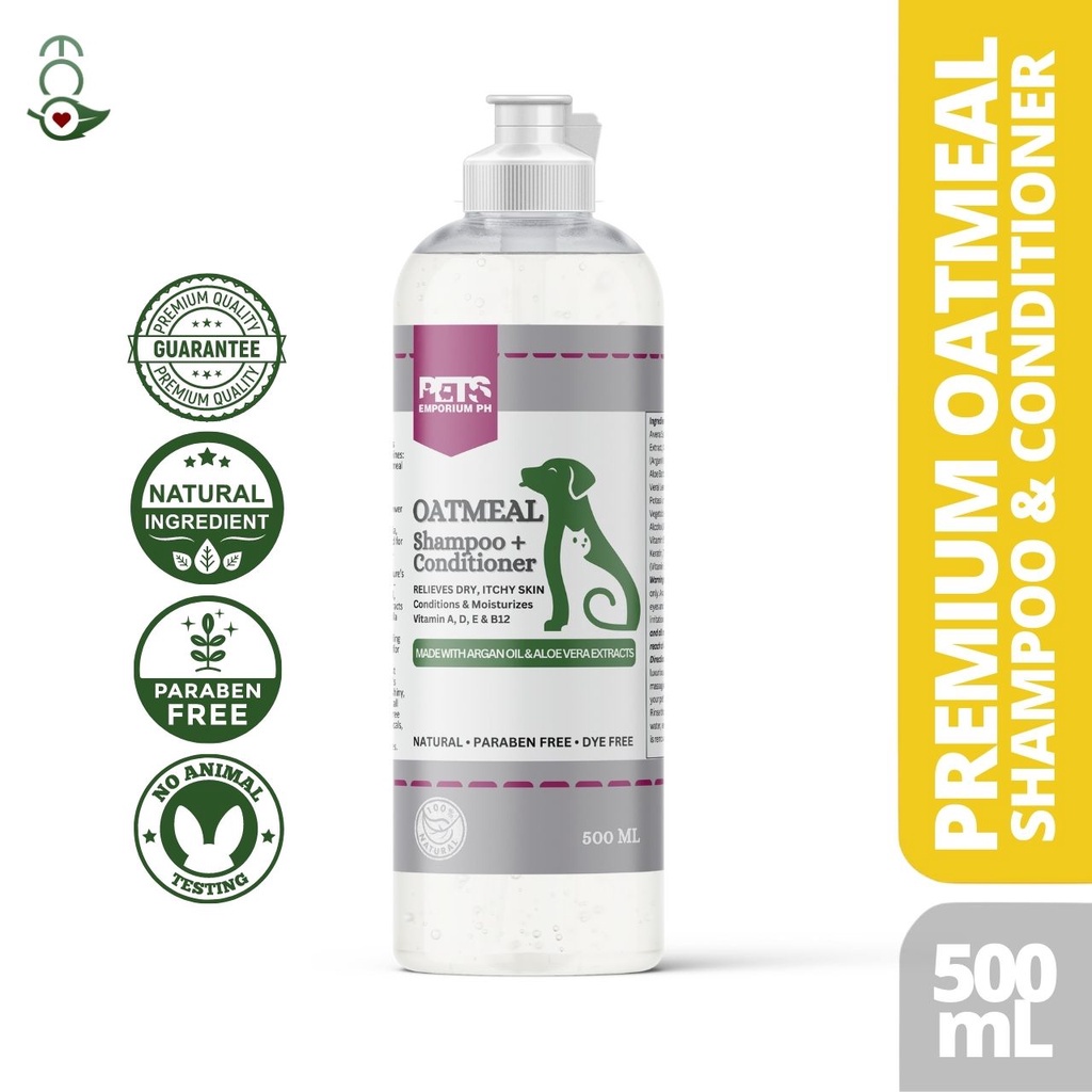 Pets Emporium Oatmeal Shampoo & Conditioner for Itchy Skin Sensitive ...
