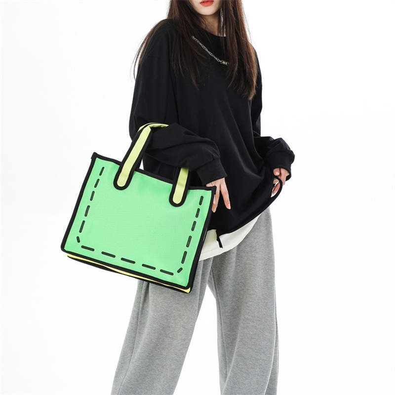 jump from paper Cartoon 2D shoulder bag for women handbag Anime ...