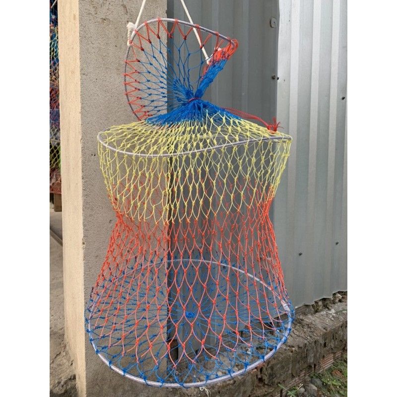 Fish basket with cable rim and super durable Thai rake mesh, fish ...