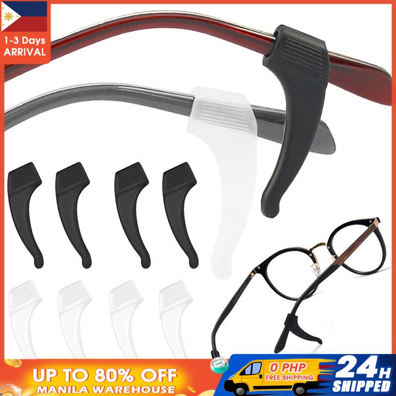 Anti Slip Ear Hook Eyeglass Eyewear Accessories Silicone Grip Temple ...