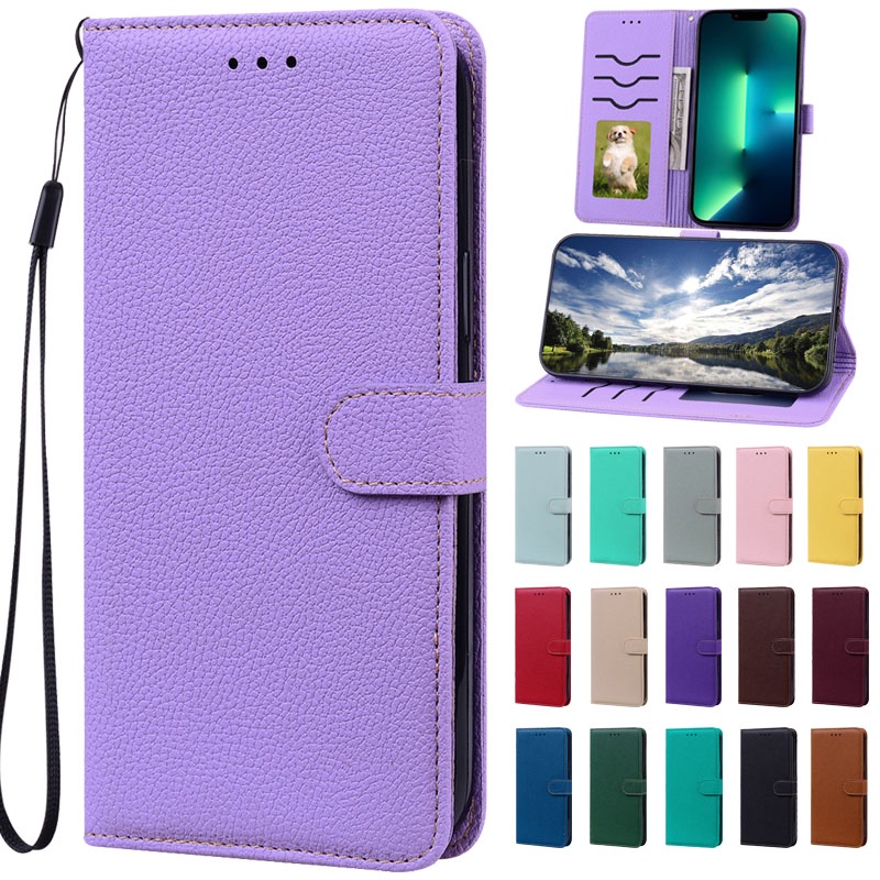 Luxury Leather Wallet Flip Case For Xiaomi Redmi 13C 12C Card Holder ...