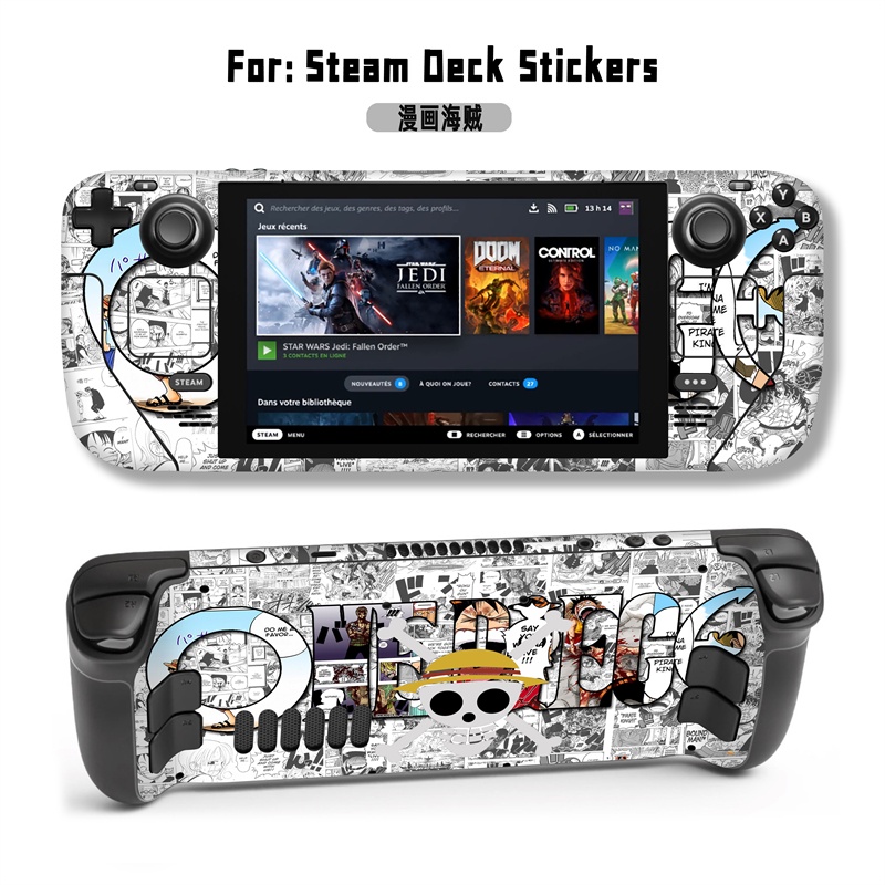 Steam Deck Skin Sticker Kawaii Cute Anime Game Pattern Full Wrap Cover ...