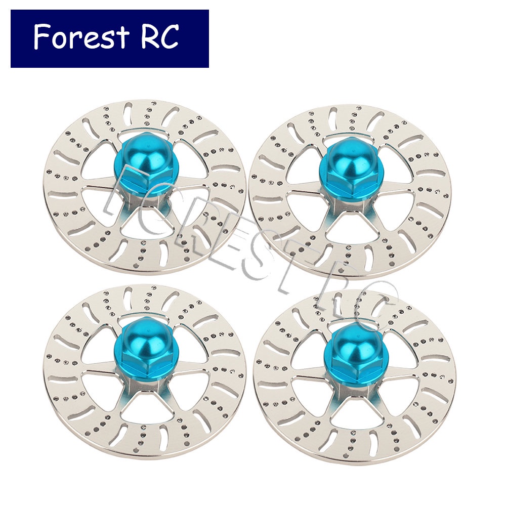 4pcs 1:6 Metal Front Rear Universal Wheel Adapter Brake Disc with Cap ...