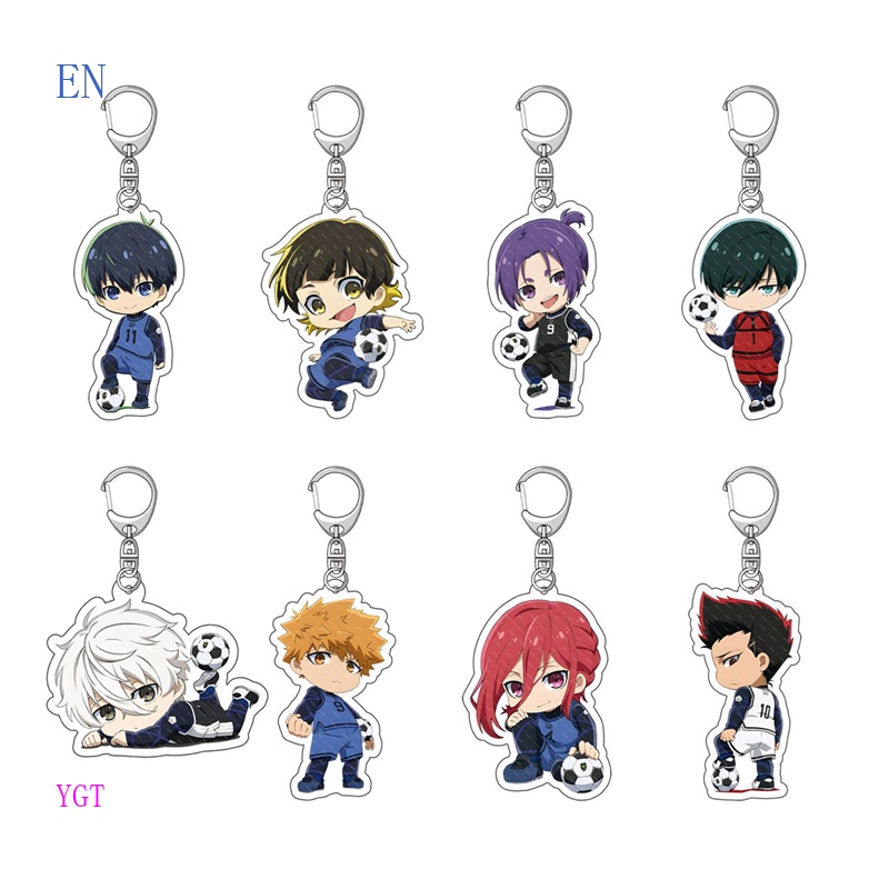 EN Anime Blue Lock Keychain Isagi Yoichi Bachira Chigiri Figure ...