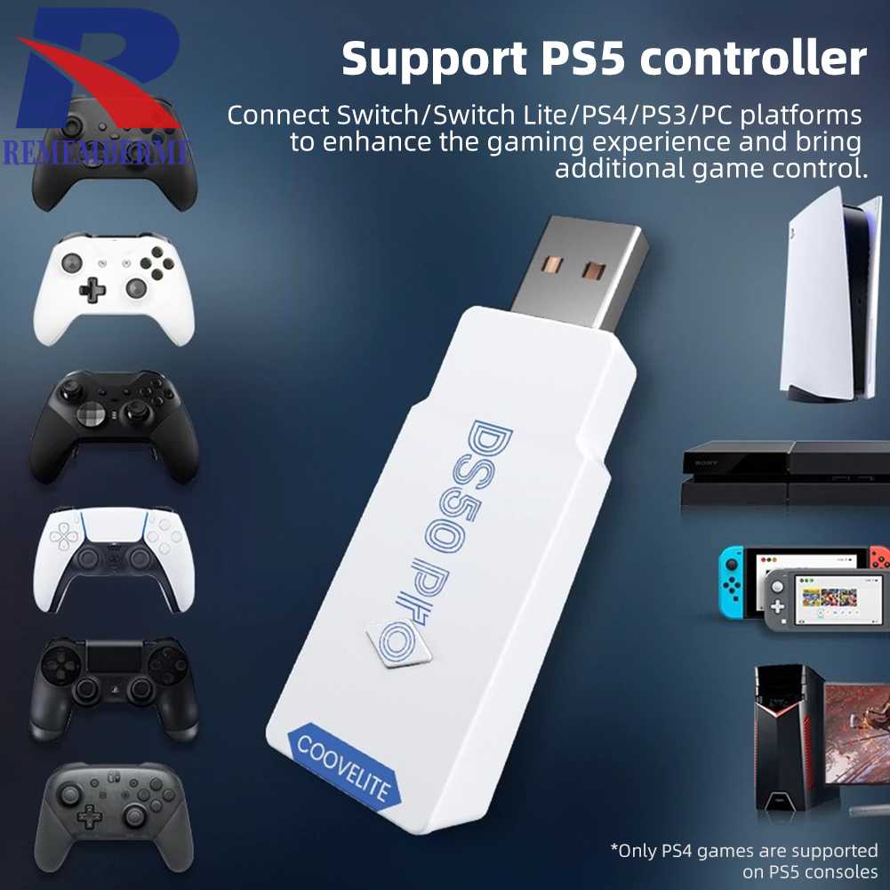 DS50 Pro Controller Adapter Bluetooth-compatible Mini Support Multi ...