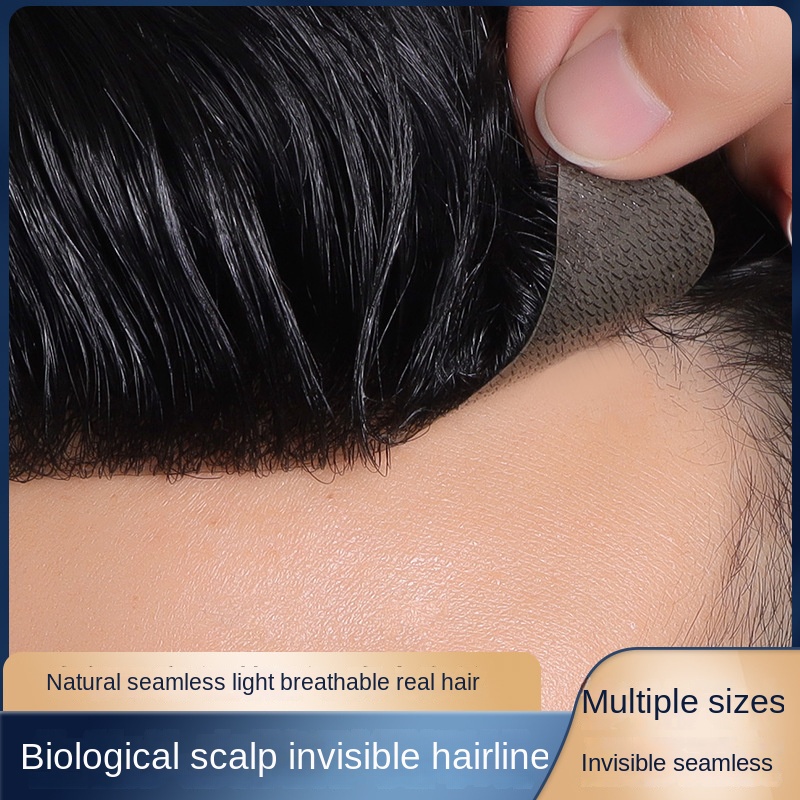 Wig Stickers Hairline Men Forehead Replacement Piece Fake Bangs Real ...
