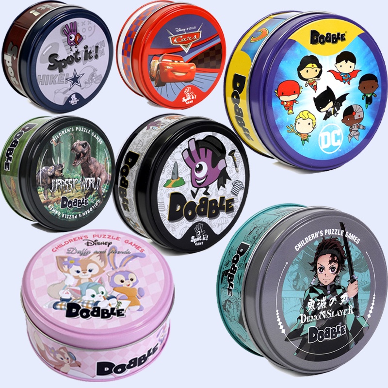Spot it Dobble Card Game Demon Slayer LinaBell Jurassic World Sports ...