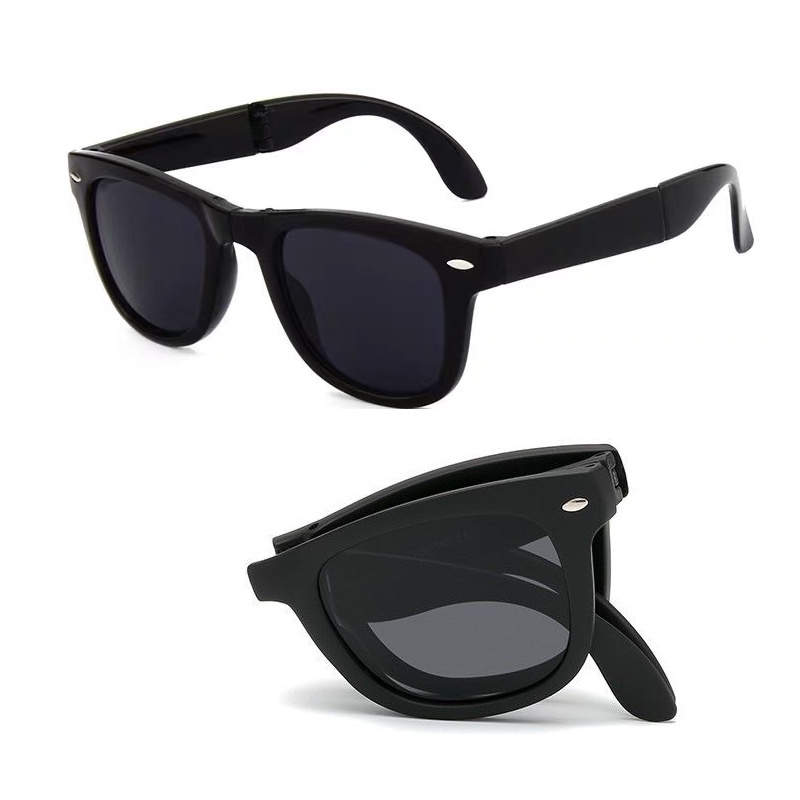YOUJ Foldable Sunglasses Square Frame Men Women Folding Eyewear Sun ...