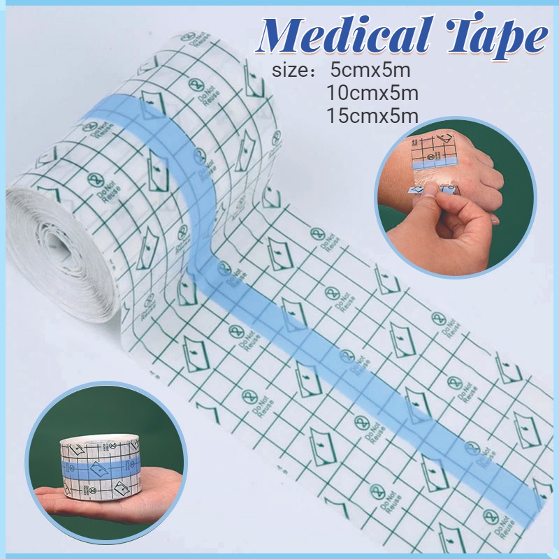 5M Medical Tape PU Film Waterproof Wound Dressing Transparent Anti ...