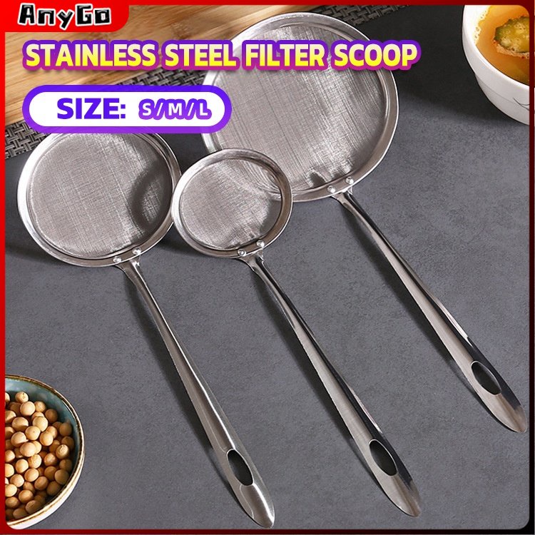 Kitchen Stainless Steel Mesh Spoon Sifter Sieve Filter Kitchenware ...
