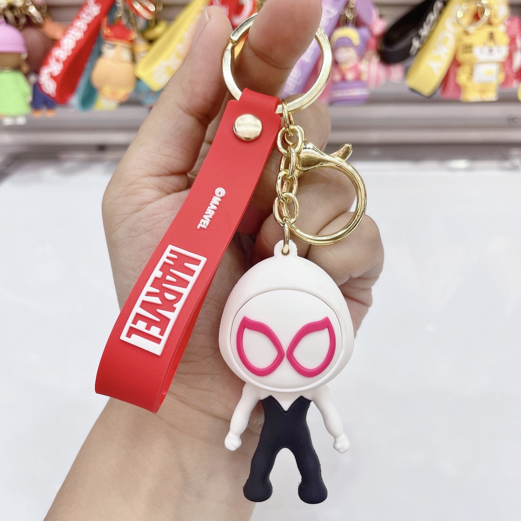 Spider Man Keychain Spider-Man Spider Gwen Marvel for Bag Pendant Cute ...