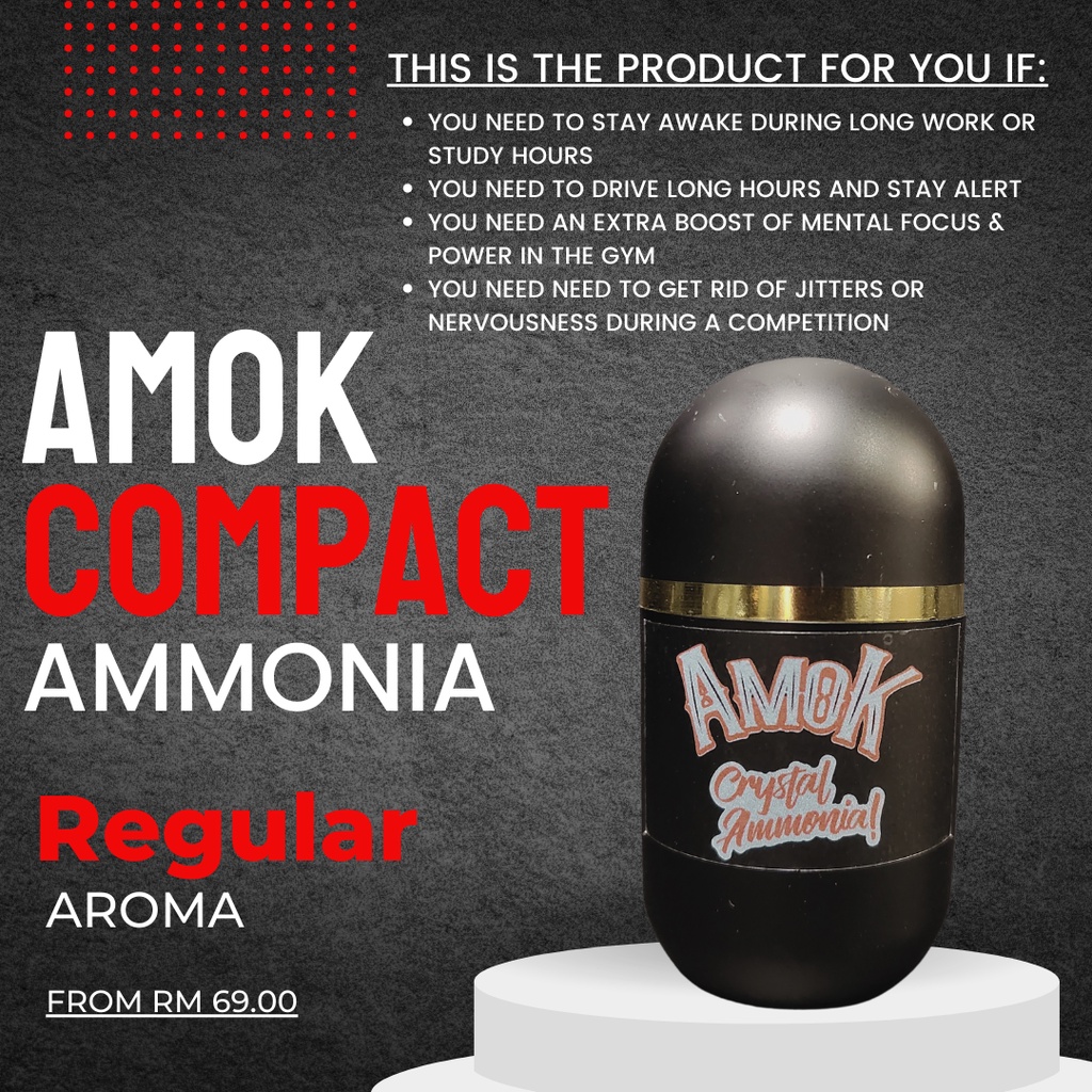 Amok Compact Smelling Salts Ammonia Cool/Minty & Regular | Shopee ...