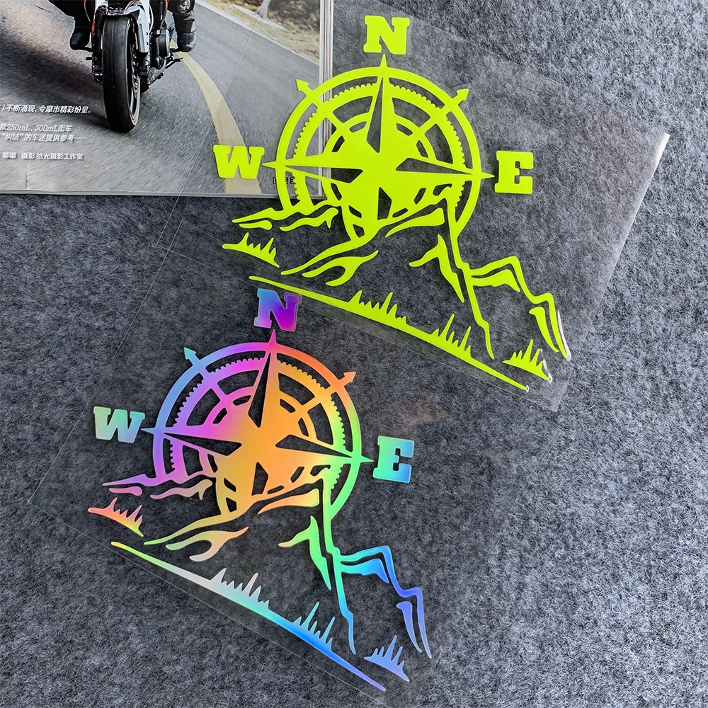 Mountain Compass Car Sticker Reflective Compass Direction Car Body ...